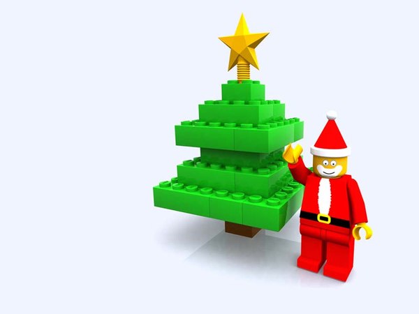 3d lego santa