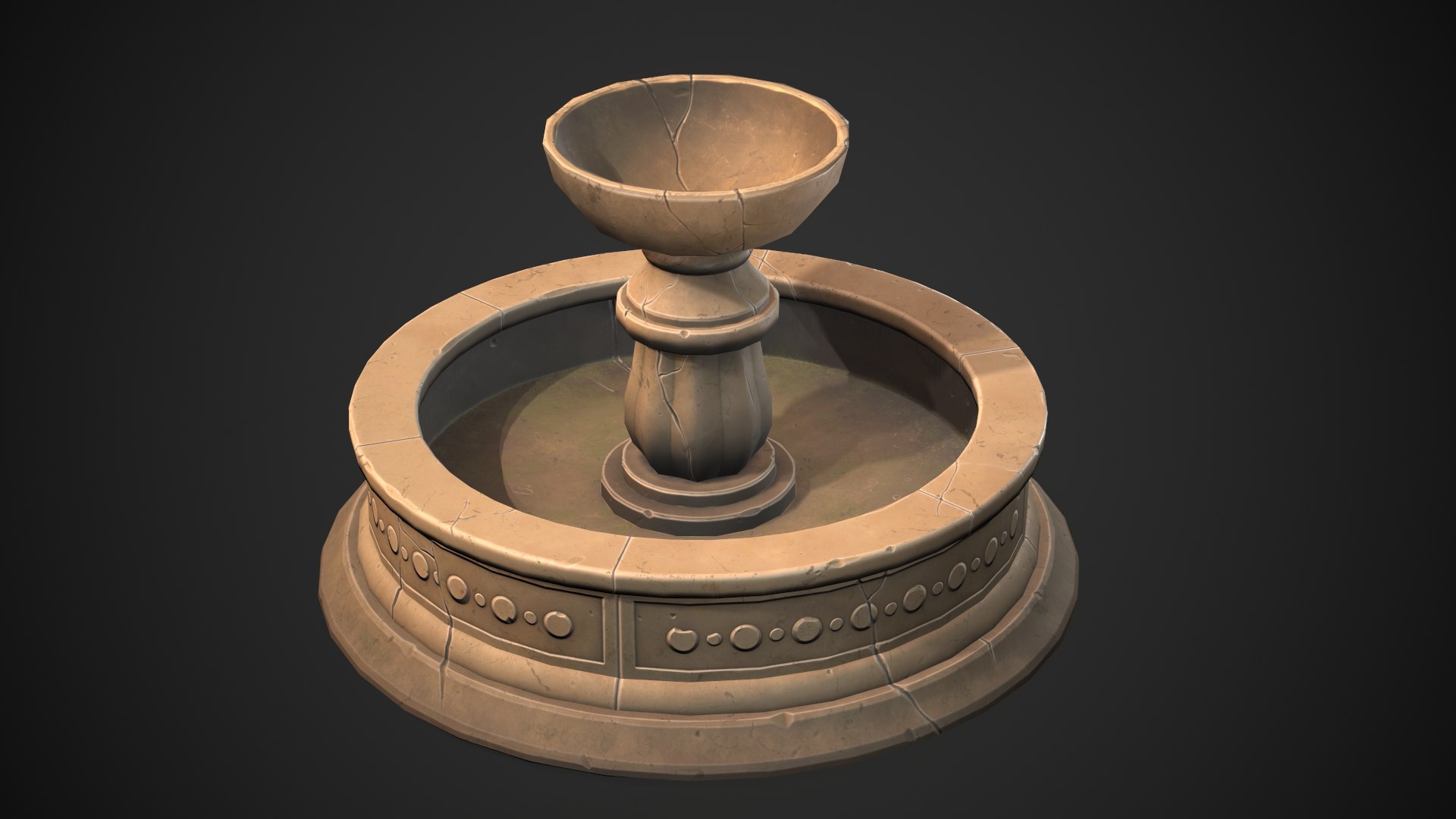 Stylized fountain model - TurboSquid 2027278