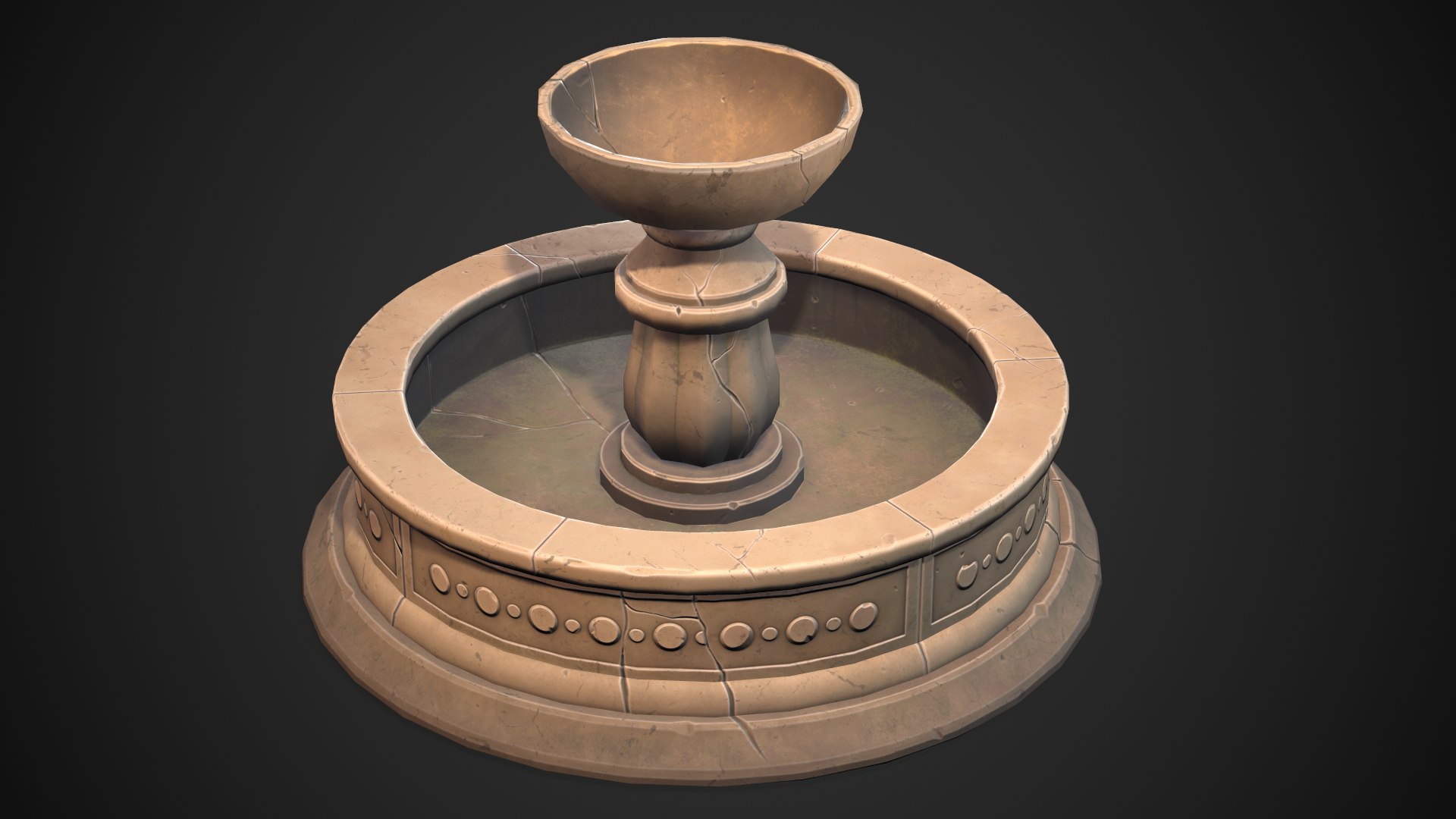 Stylized fountain model - TurboSquid 2027278