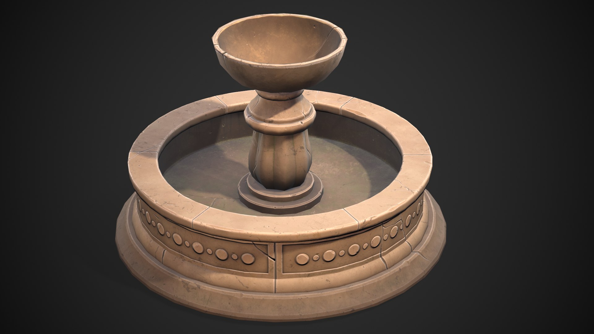 Stylized fountain model - TurboSquid 2027278