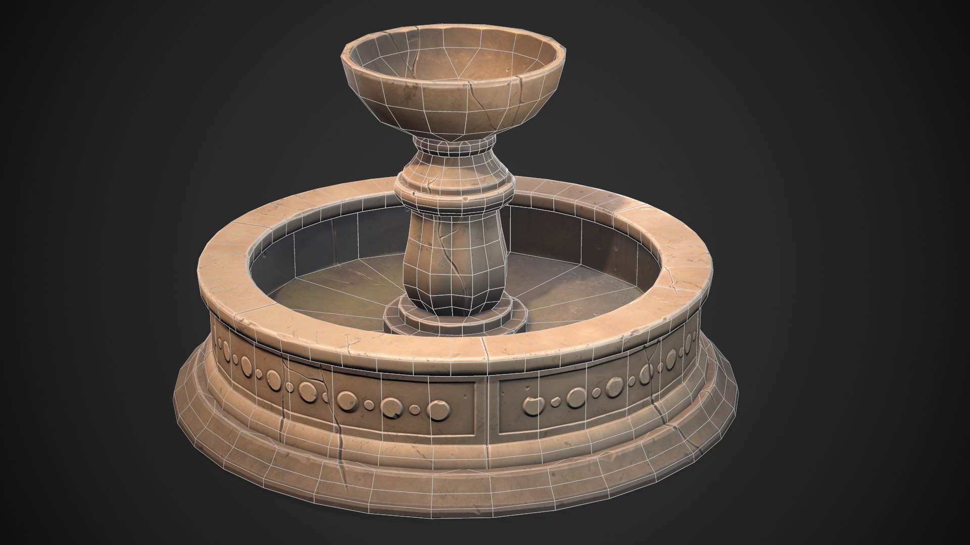 Stylized fountain model - TurboSquid 2027278