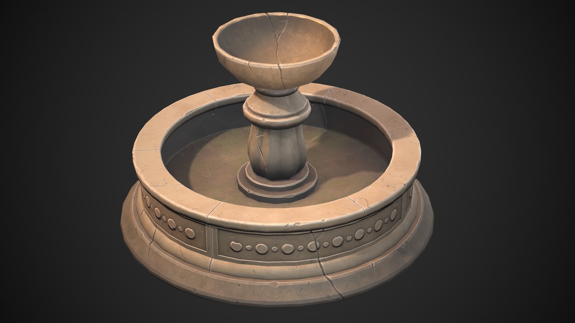Stylized fountain model - TurboSquid 2027278