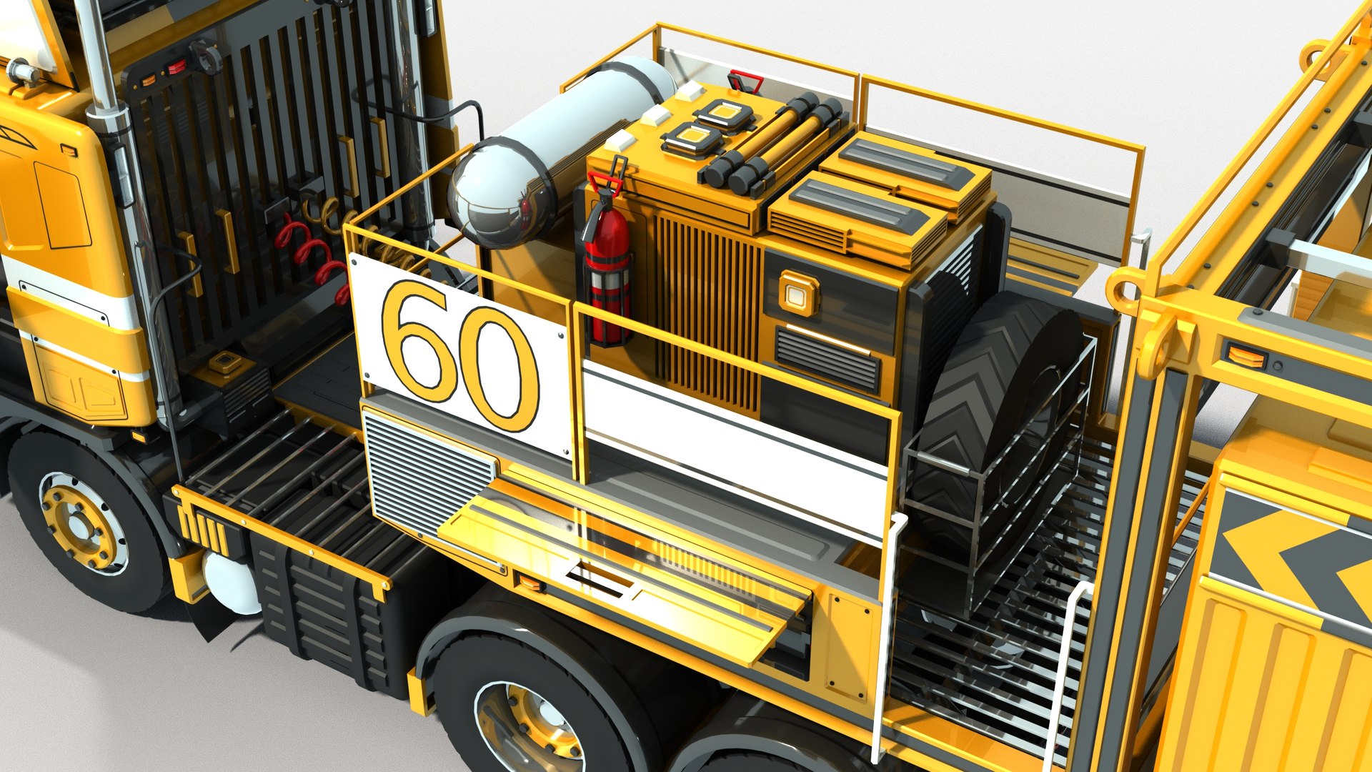 3D Special Construction Tools Container Truck - TurboSquid 2053749
