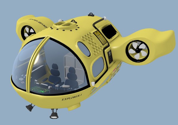 submirsible propellers craft 3d model