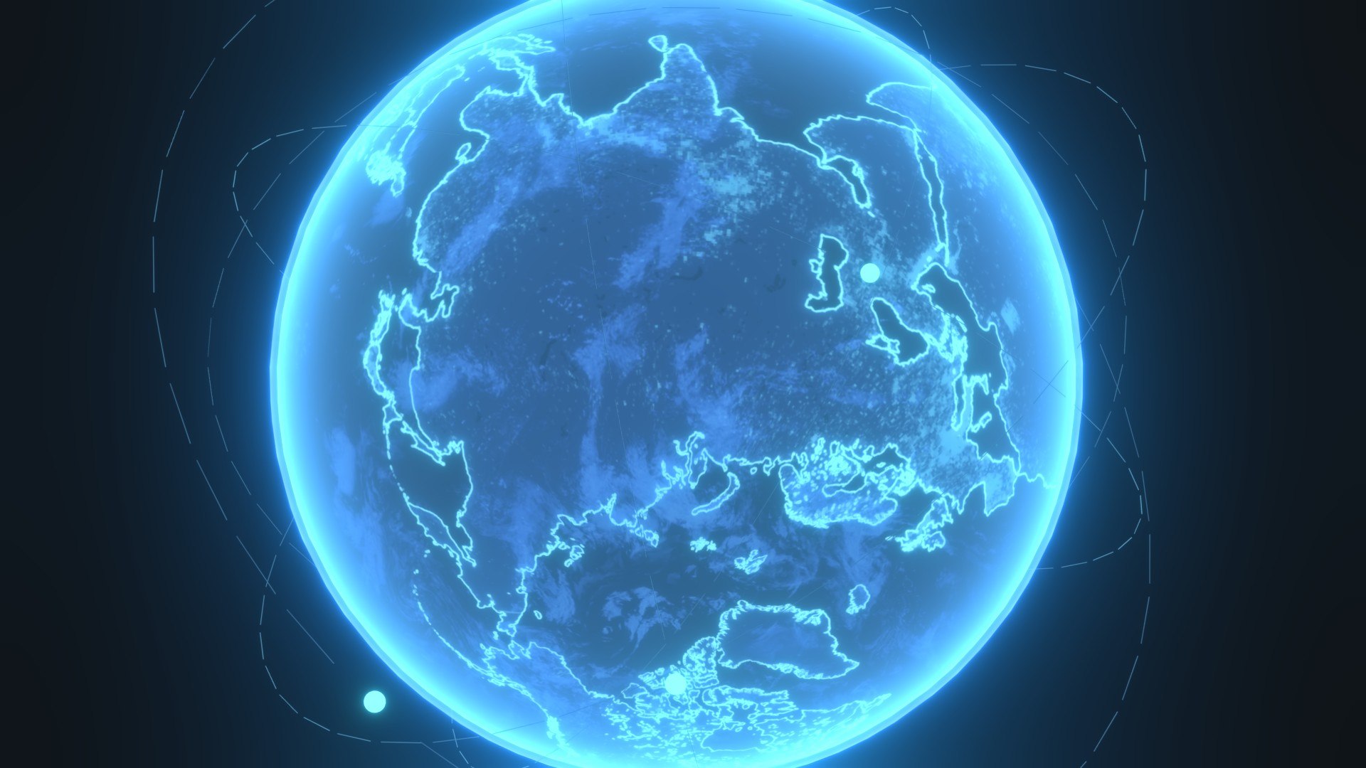 Animated Hologram Planet Earth Sci-Fi 3D Model 8k Textures 3D model ...
