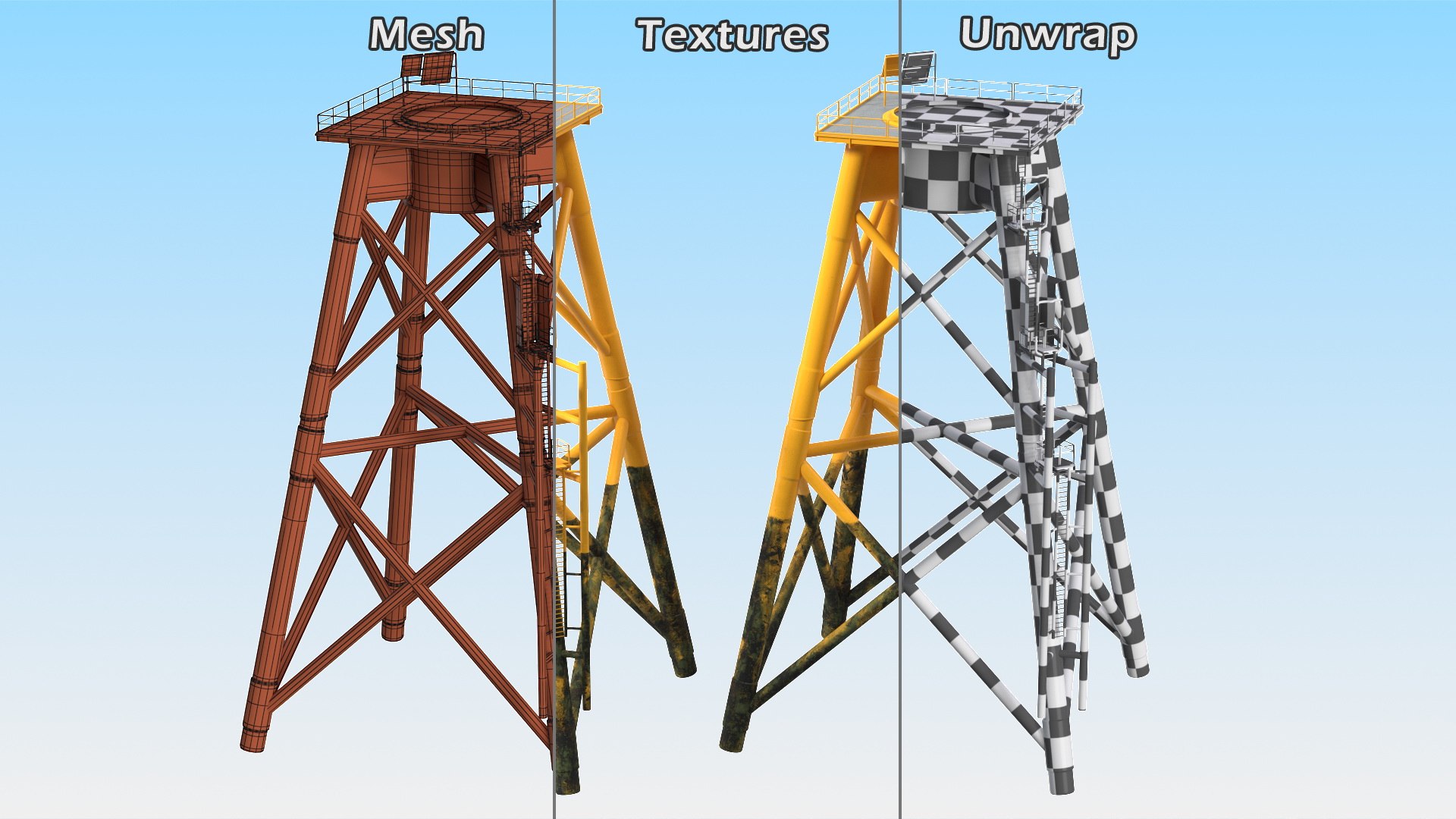 Offshore Support Structure 3D model - TurboSquid 1797877