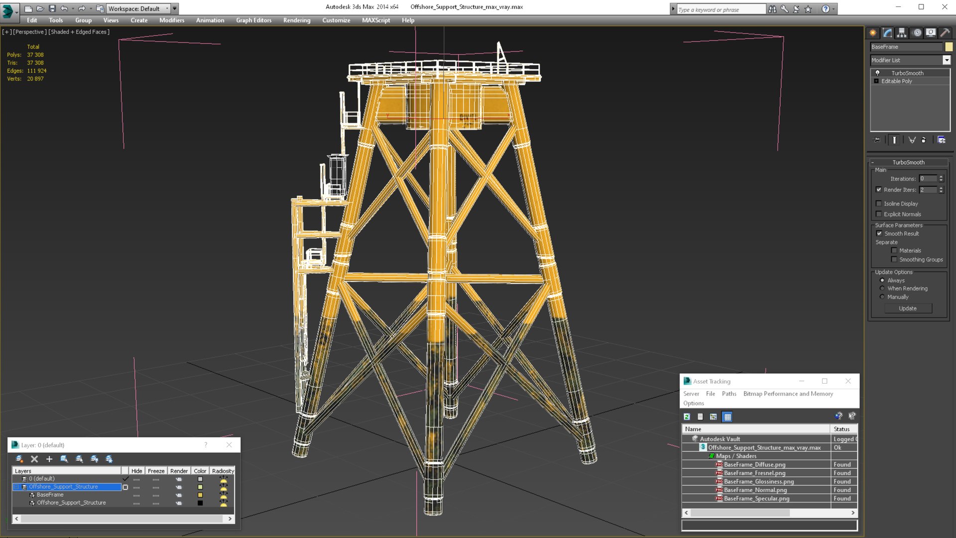 Offshore Support Structure 3D model - TurboSquid 1797877