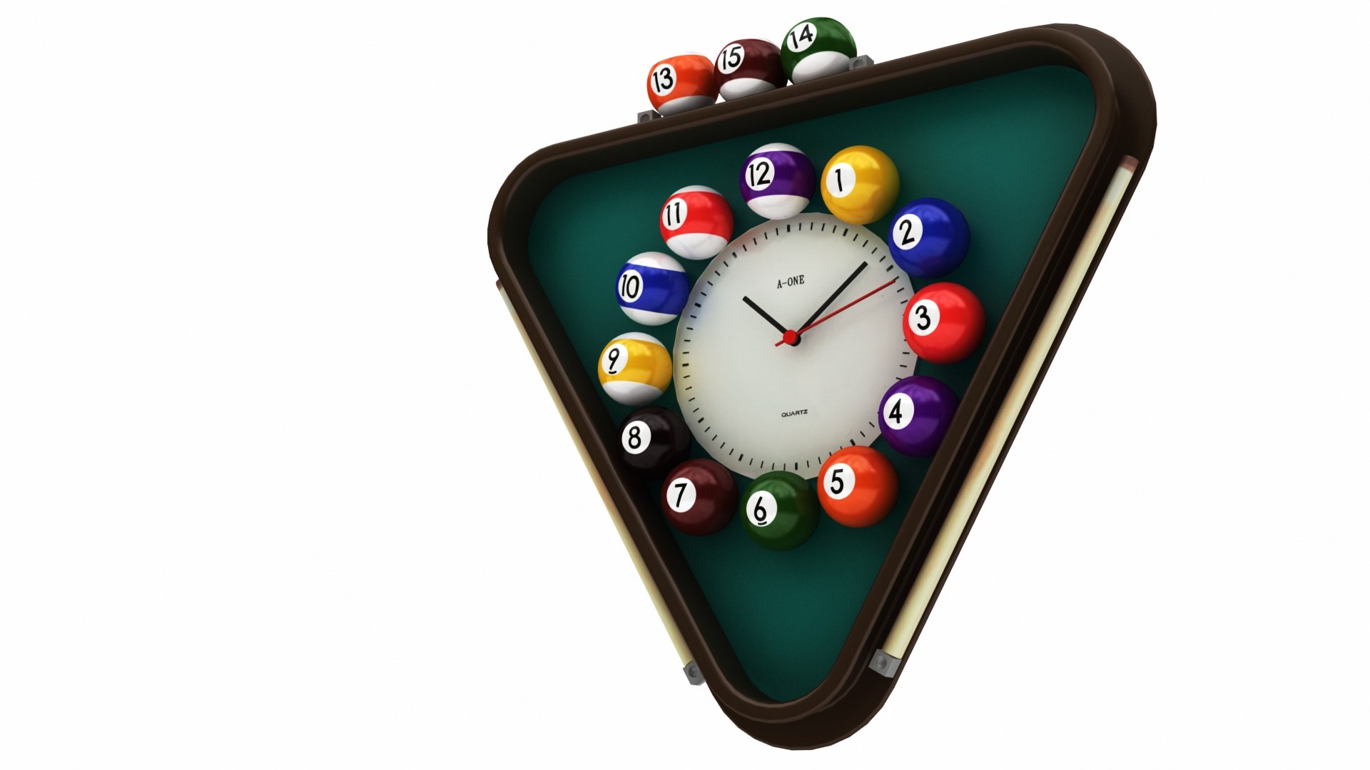 Billard clock model - TurboSquid 1500405
