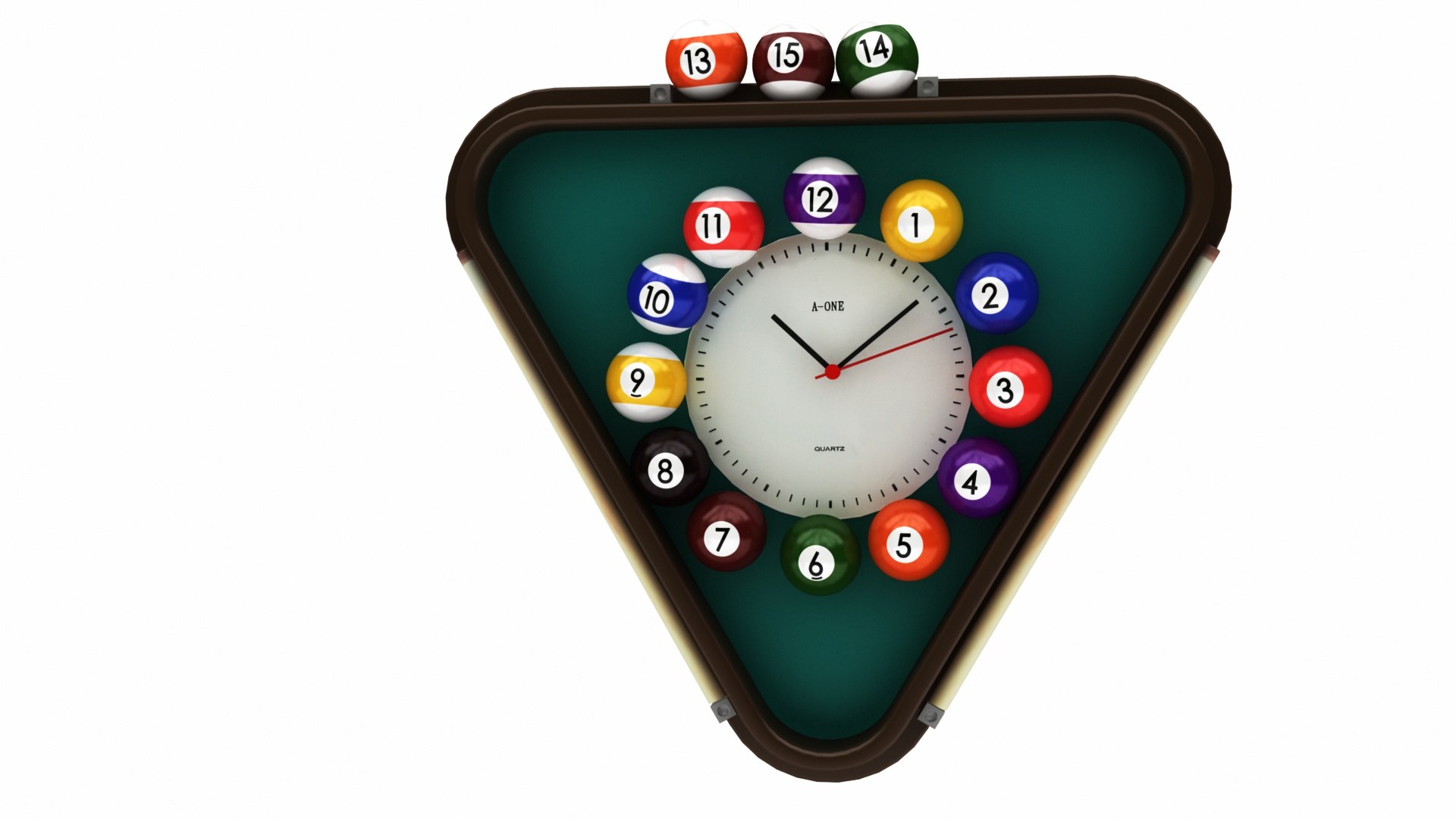 Billard clock model - TurboSquid 1500405