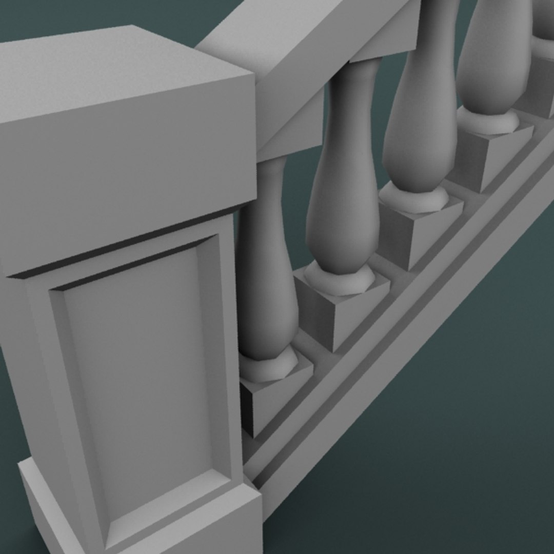 Staircase Balustrade 3d Max