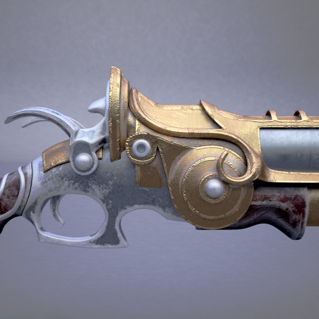 Bullets pistol fantasy rifle model - TurboSquid 1207948