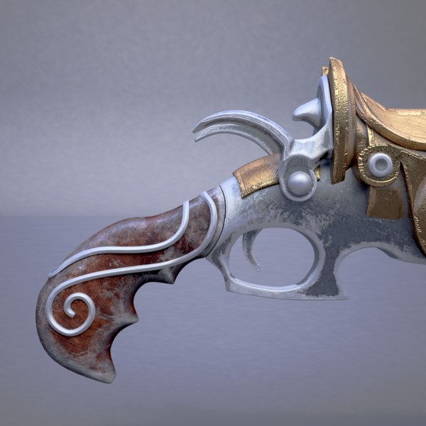 Bullets pistol fantasy rifle model - TurboSquid 1207948