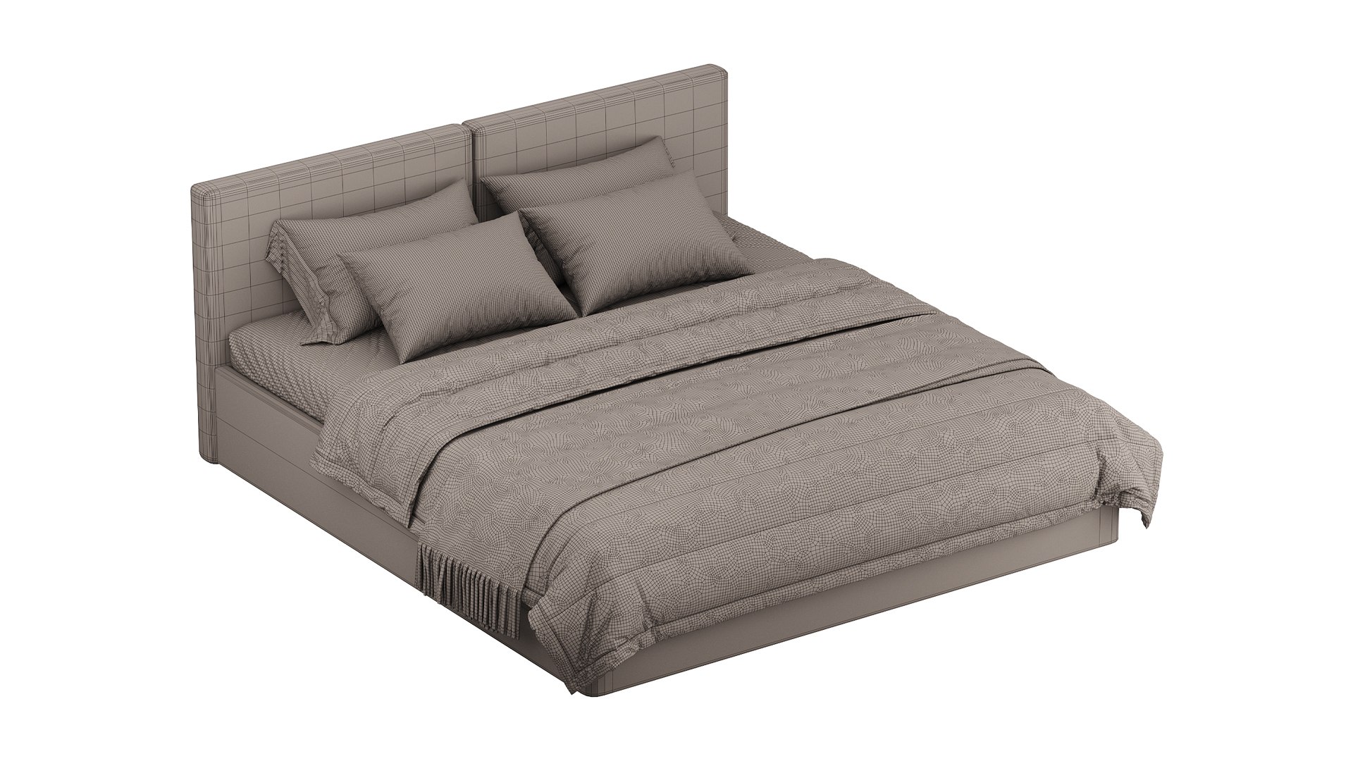 3D Model Bed LUiza Grand - TurboSquid 2325655