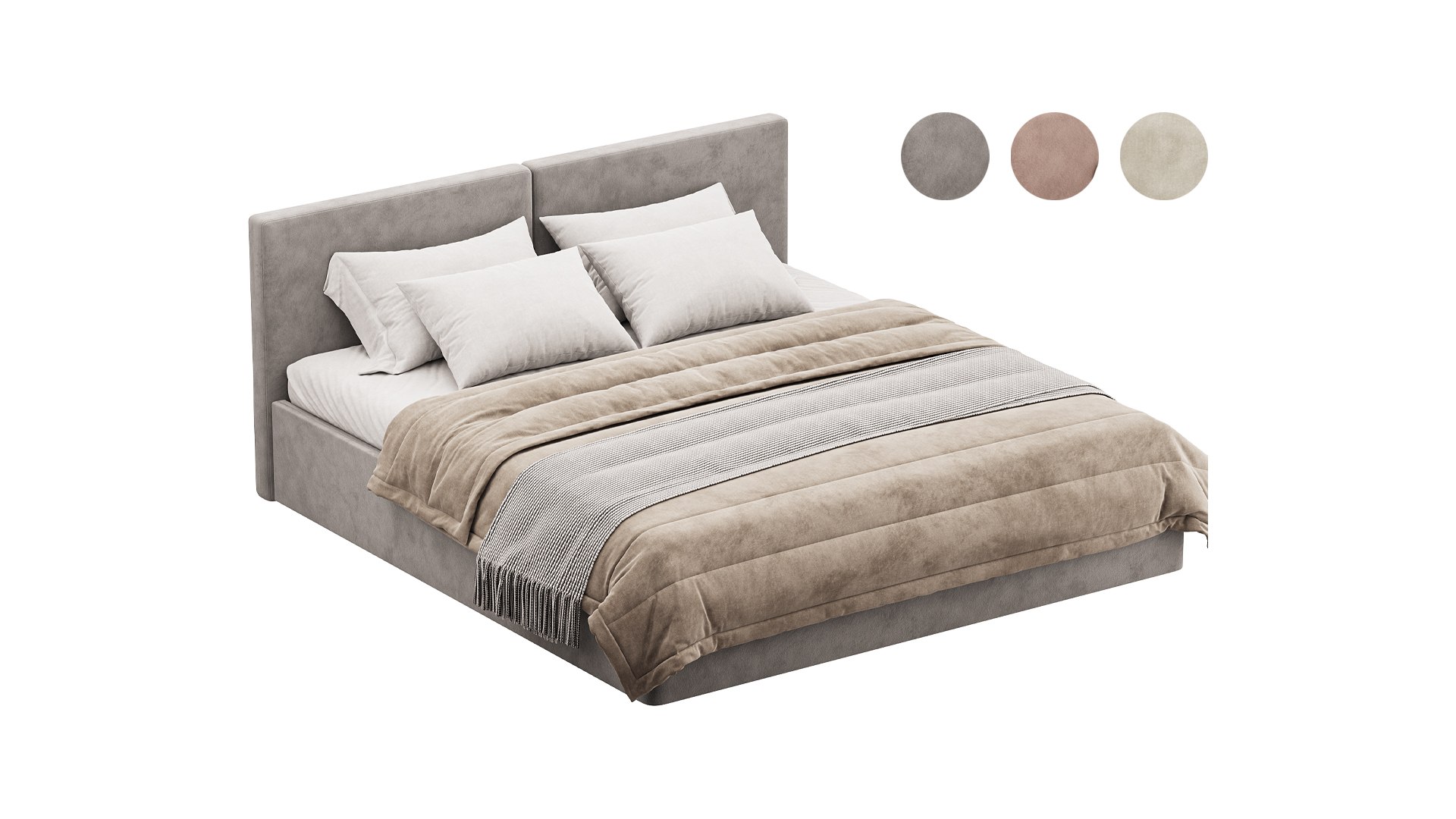 3D Model Bed LUiza Grand - TurboSquid 2325655