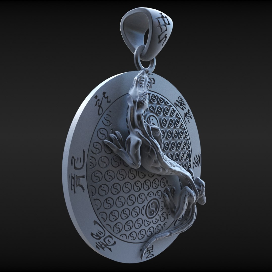 Chinese Draco Pendant 3D Model - TurboSquid 1226306