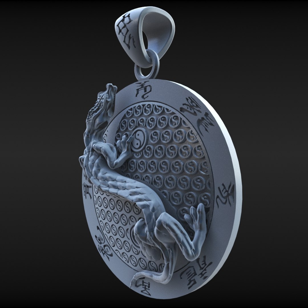 Chinese Draco Pendant 3D Model - TurboSquid 1226306