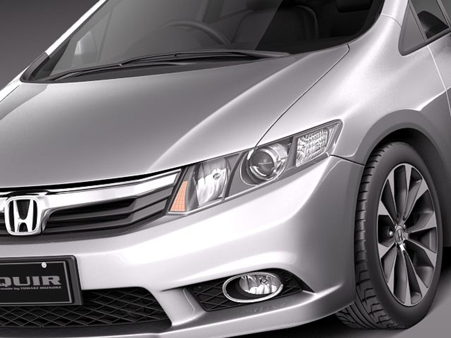 3d Model Honda Civic 2012 Sedan