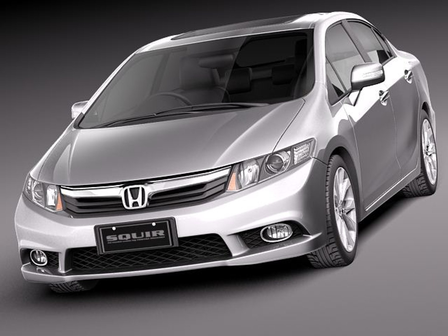 3d Model Honda Civic 2012 Sedan