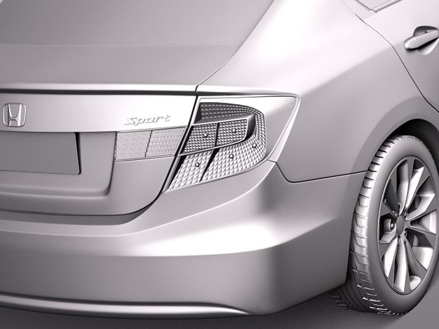 3d Model Honda Civic 2012 Sedan