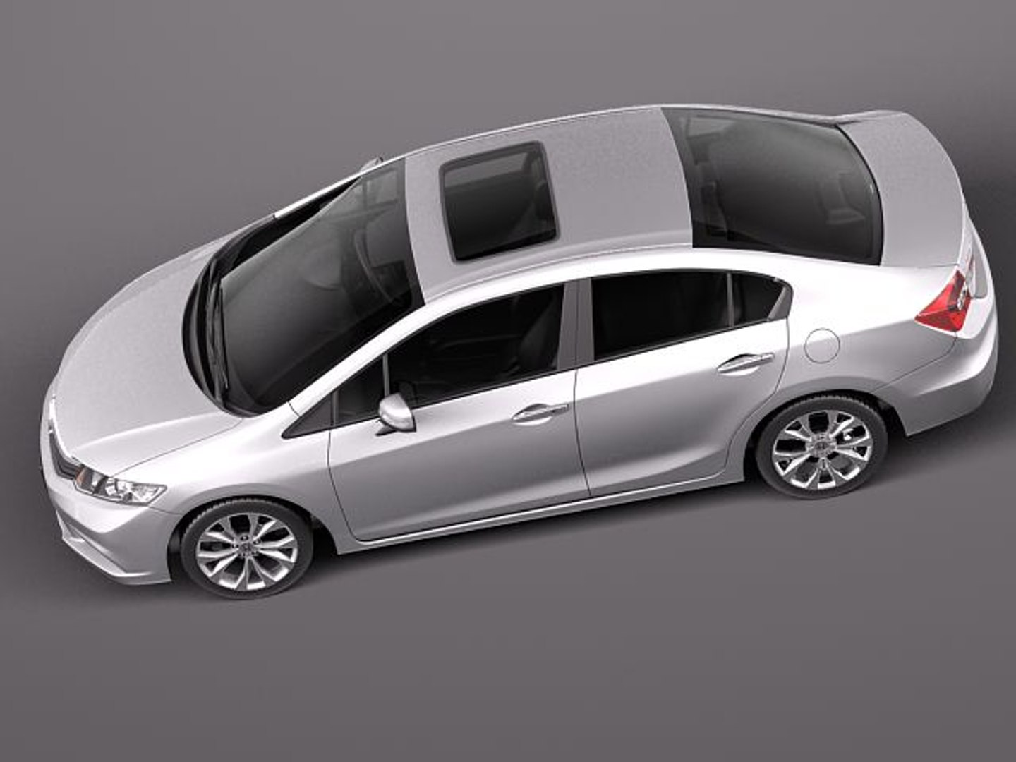 3d Model Honda Civic 2012 Sedan