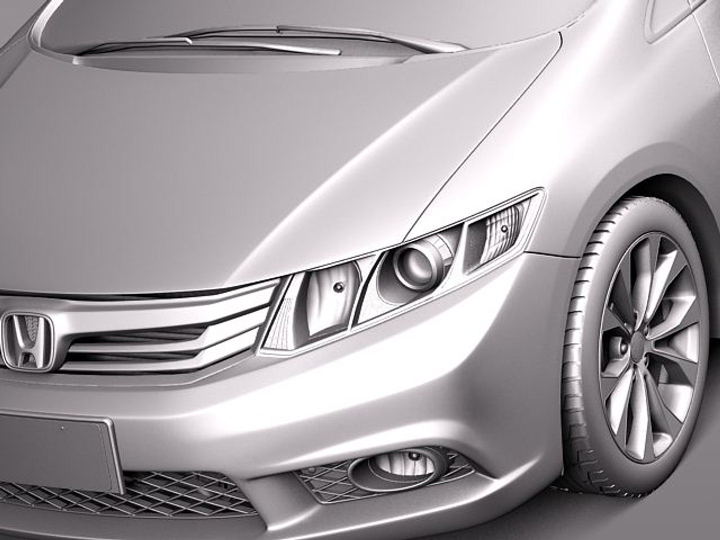3d Model Honda Civic 2012 Sedan