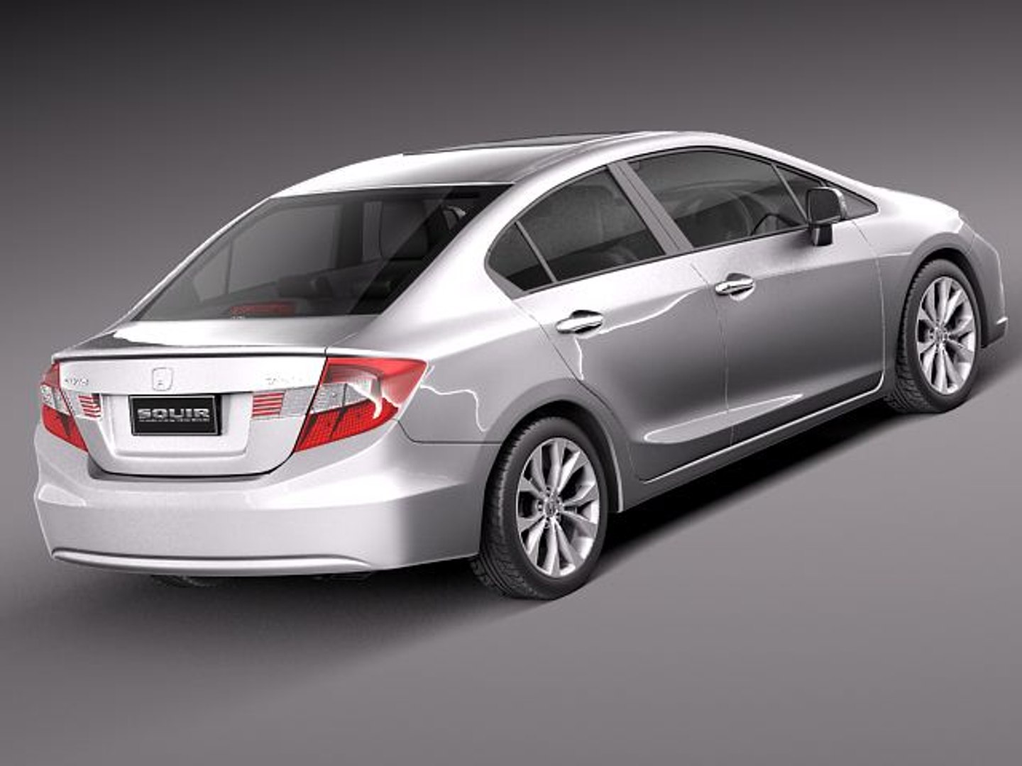 3d Model Honda Civic 2012 Sedan