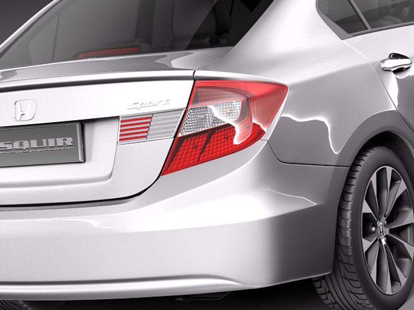 3d Model Honda Civic 2012 Sedan