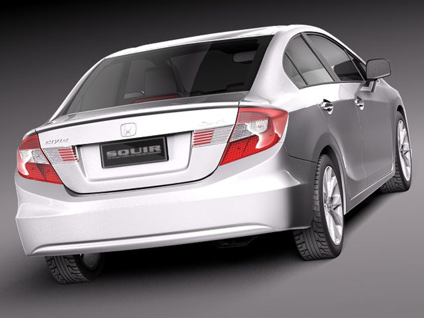 3d Model Honda Civic 2012 Sedan