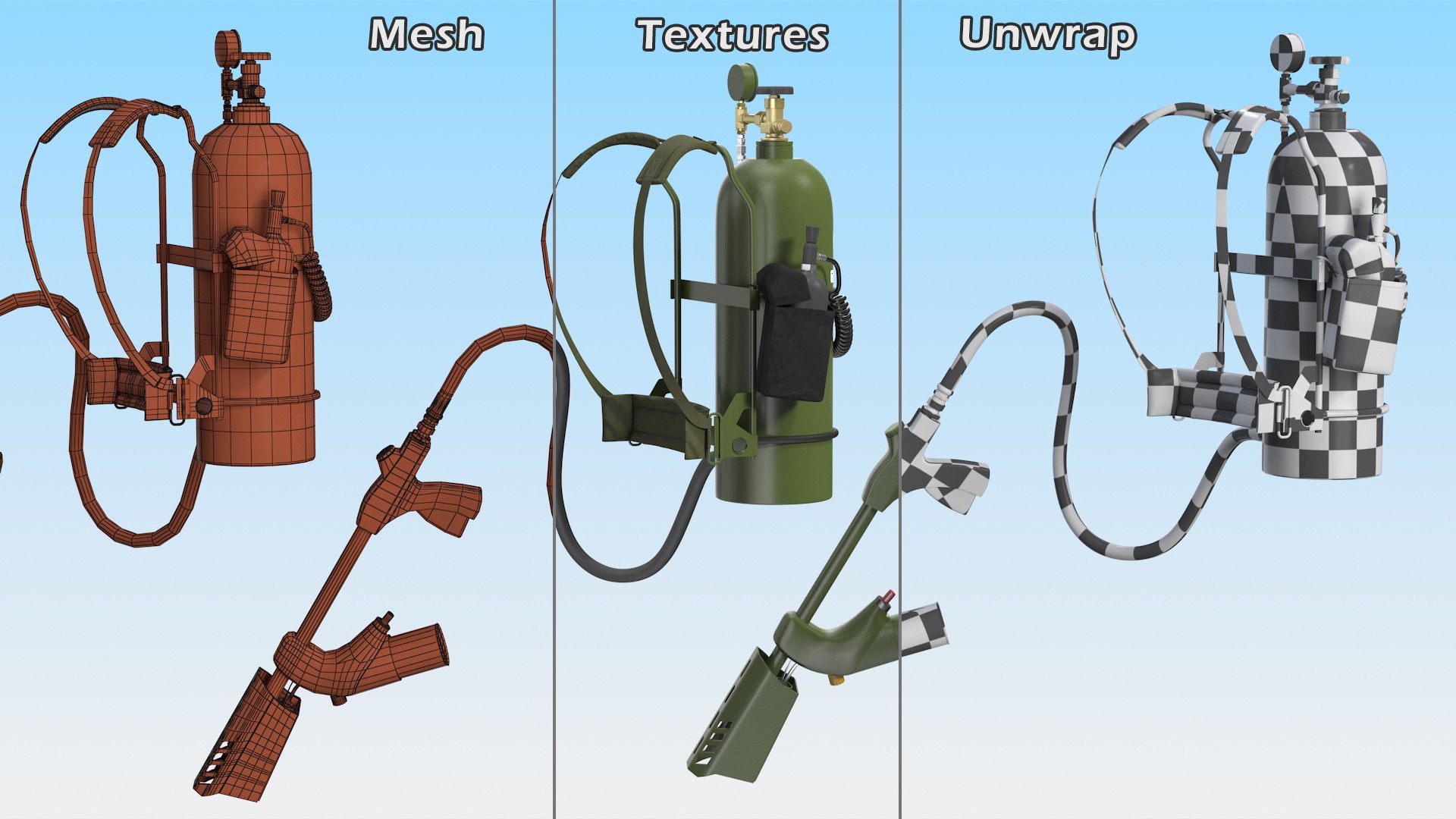 3D Throwflame Xl18 Backpack Flamethrower - TurboSquid 1640471