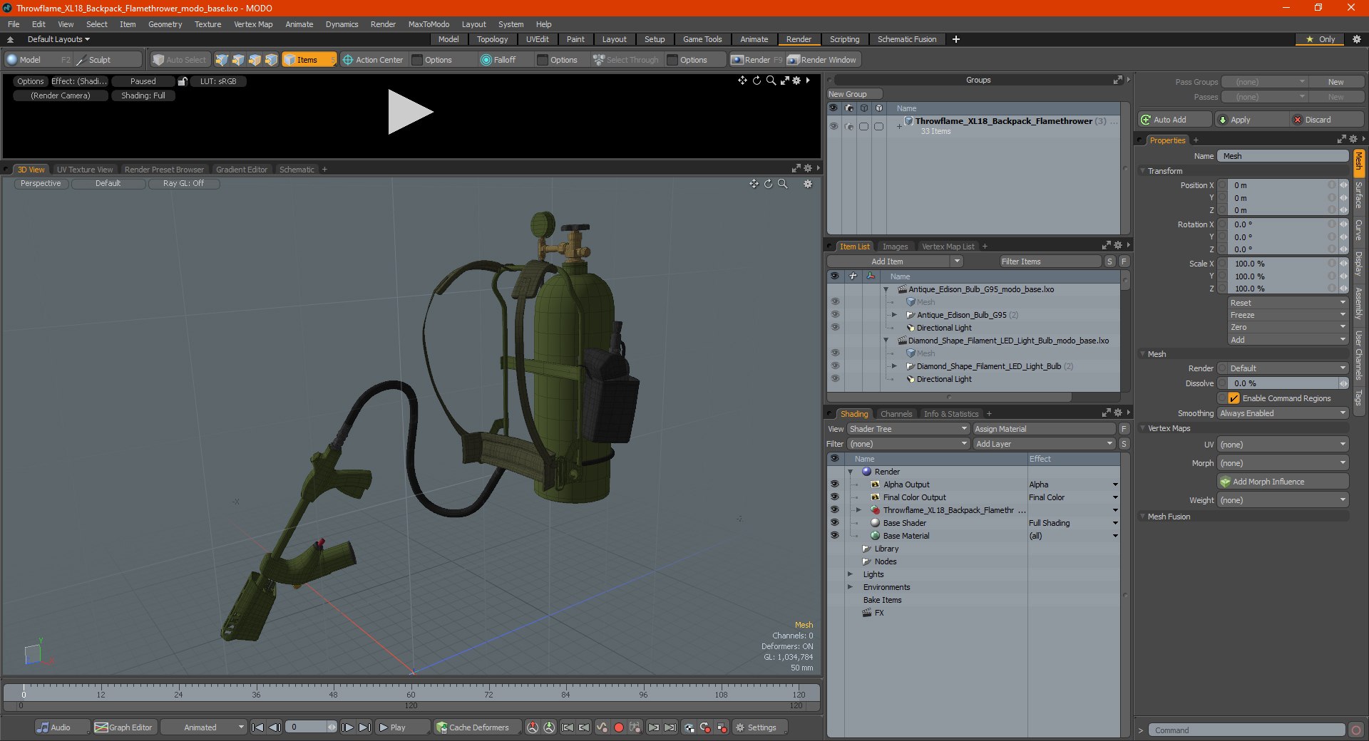 3D throwflame xl18 backpack flamethrower - TurboSquid 1640471
