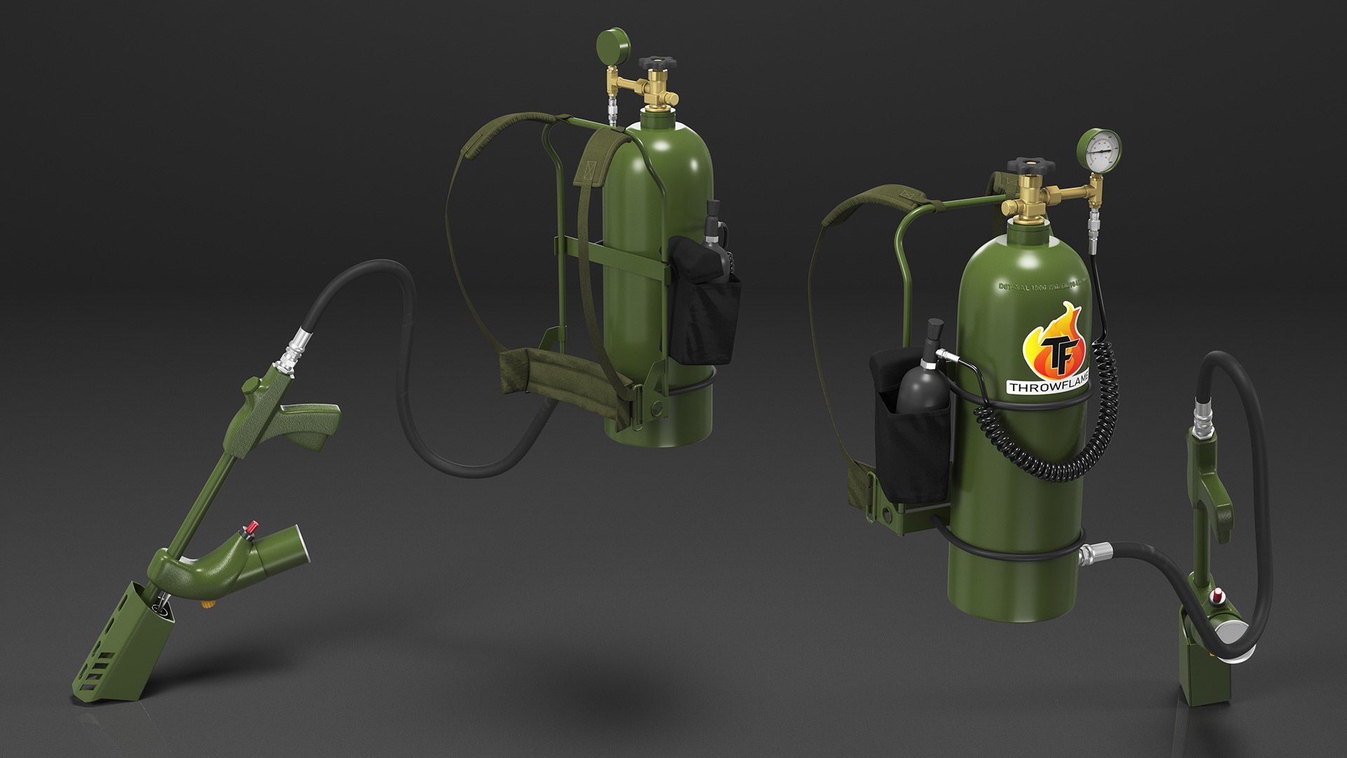 3D Throwflame Xl18 Backpack Flamethrower - TurboSquid 1640471