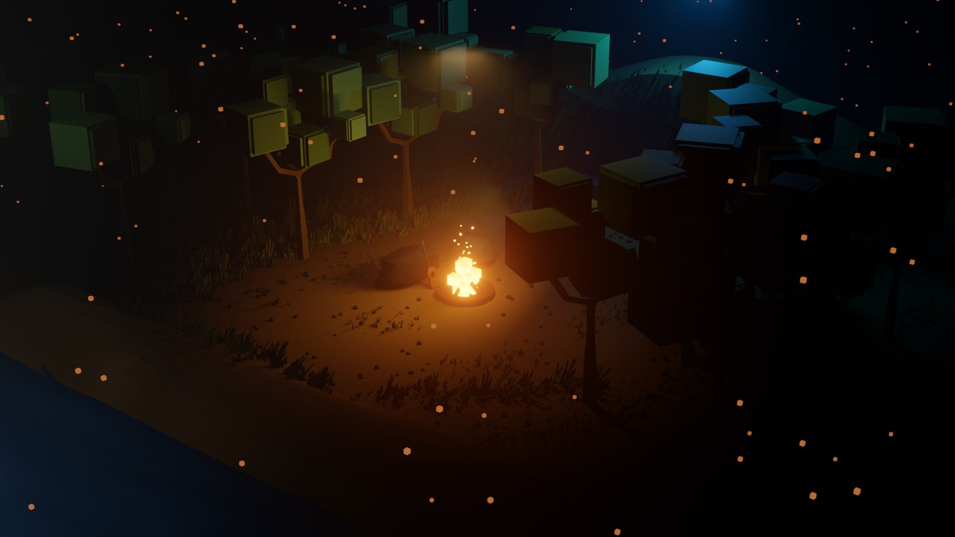 Low Poly Campfire 3D Model - TurboSquid 2171562