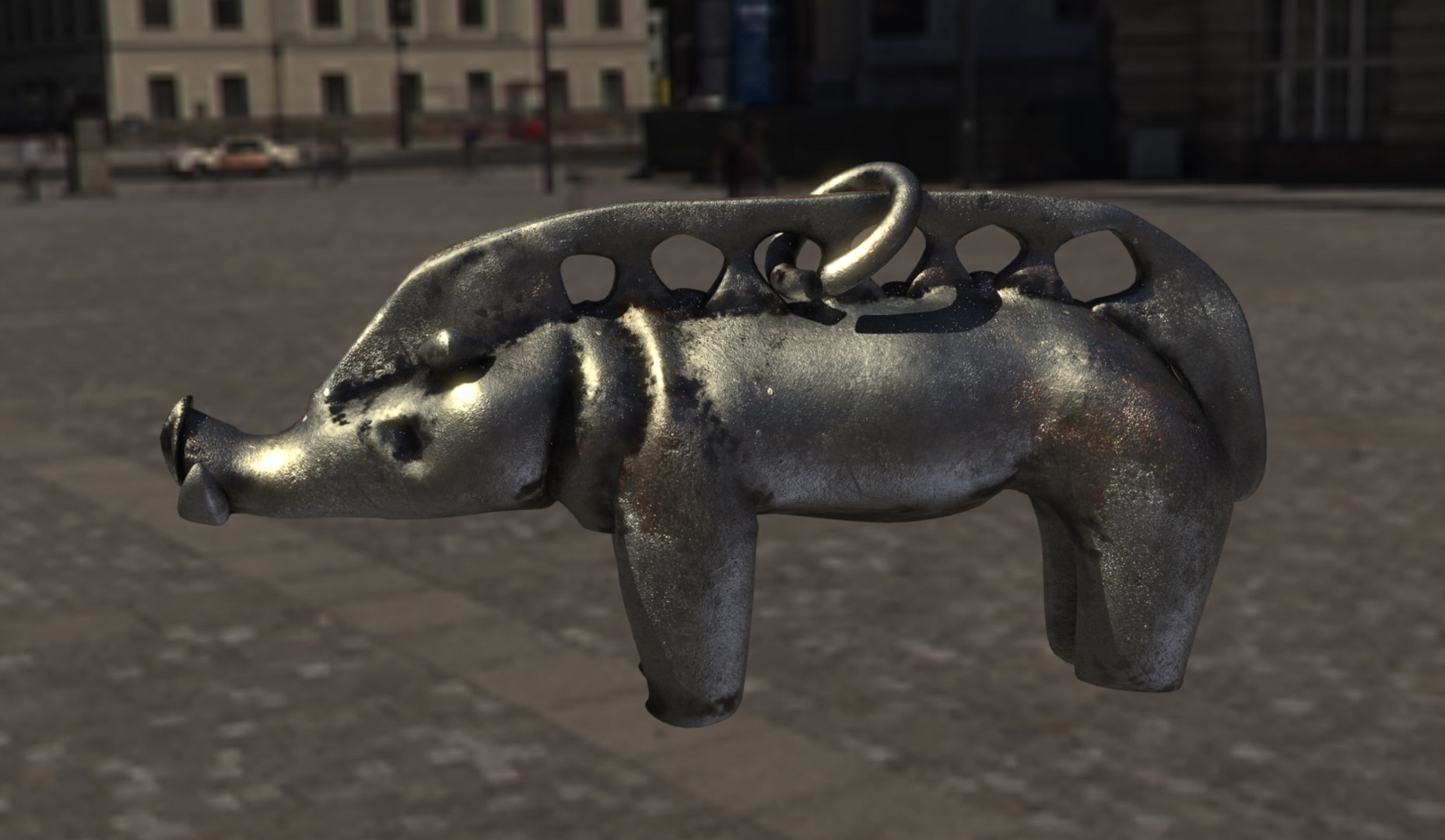 metal pig 3d model