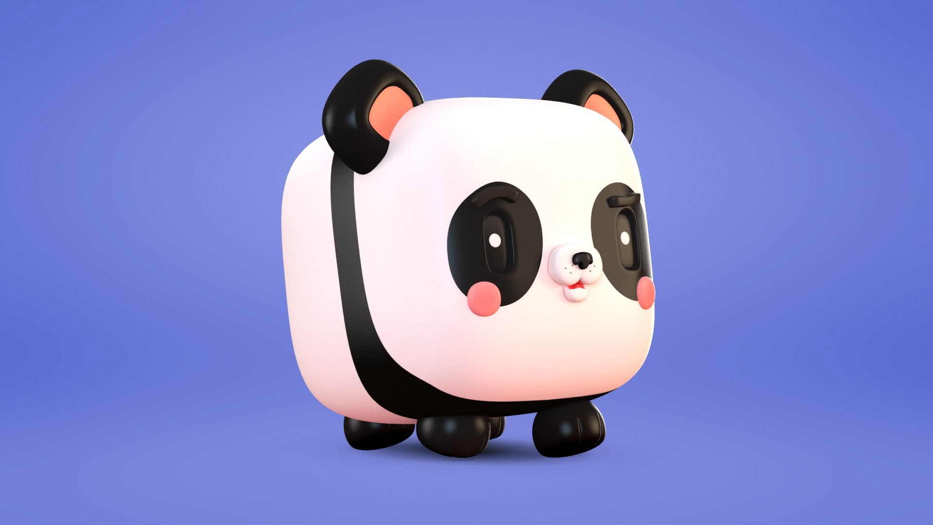 Cute cartoon panda bear 3D model - TurboSquid 1535166