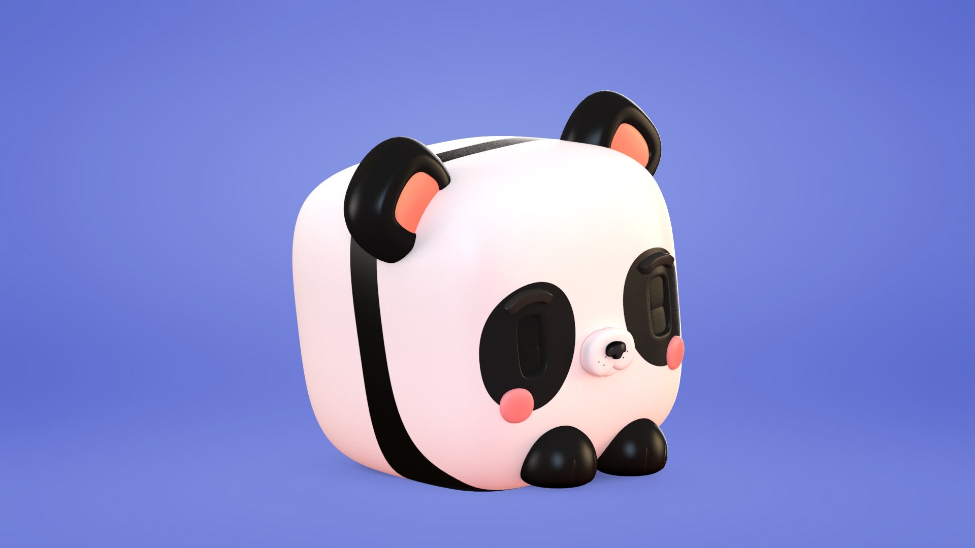 Cute cartoon panda bear 3D model - TurboSquid 1535166