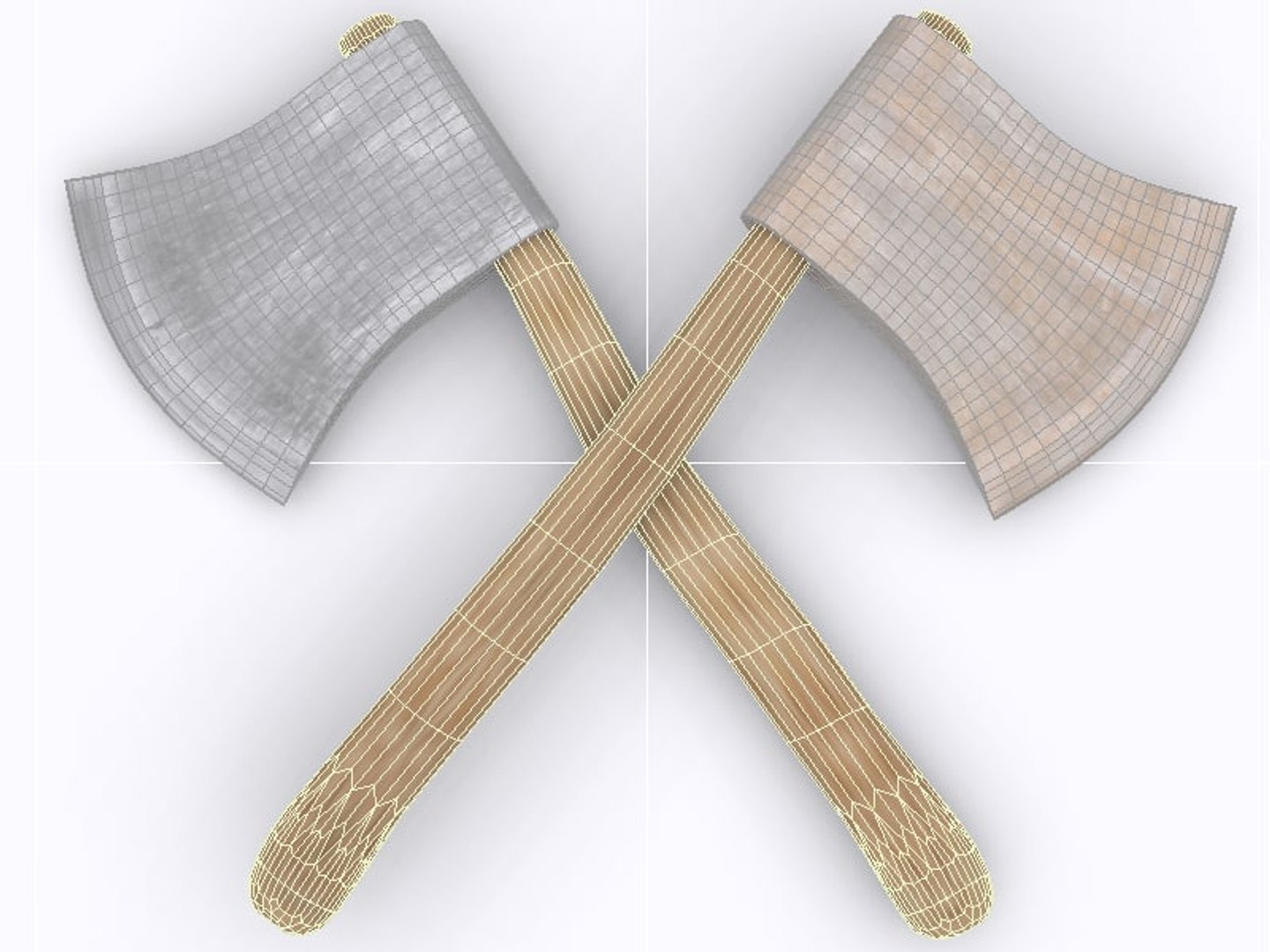 free axe metal rusted 3d model