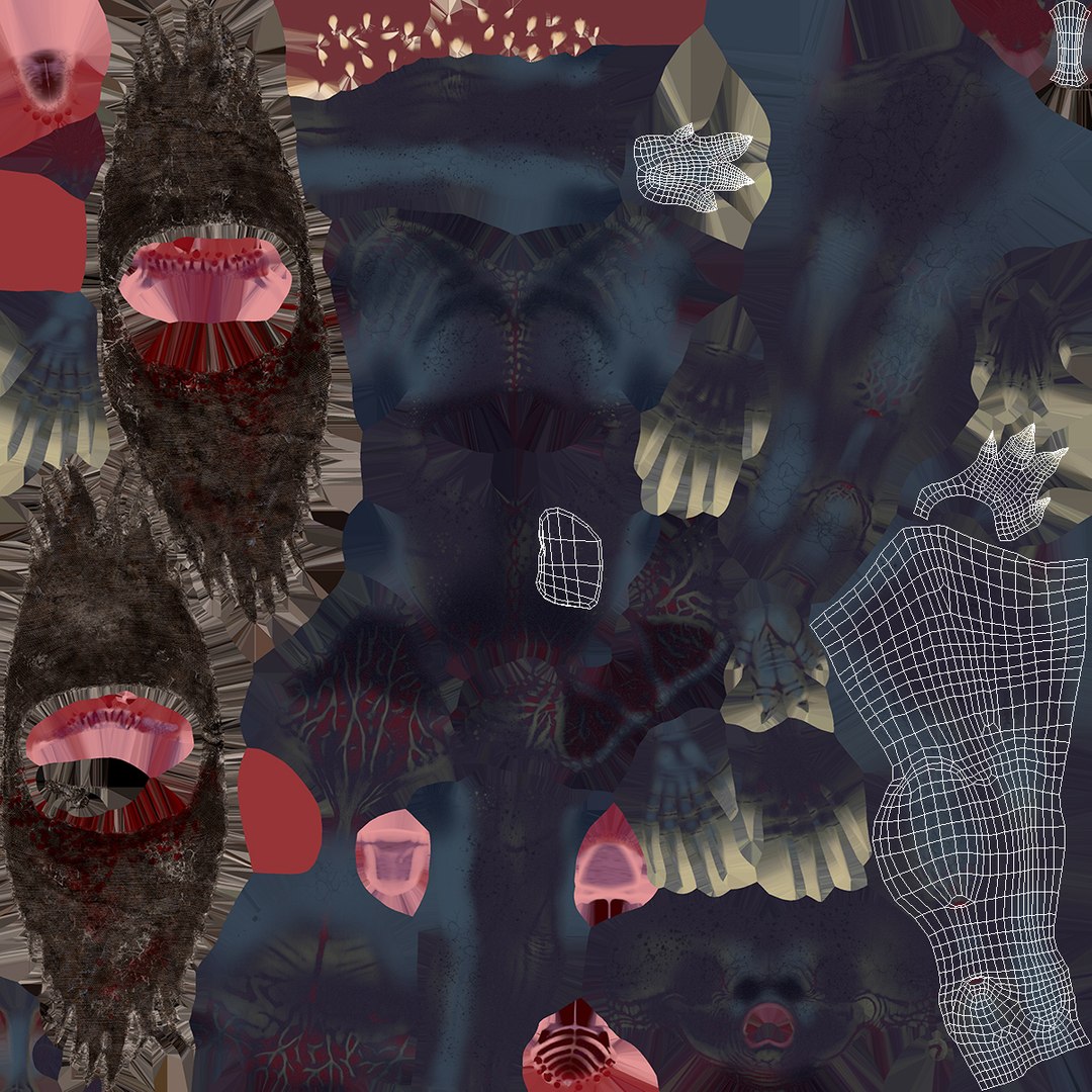 3D Scary Creature Leg - TurboSquid 1702754