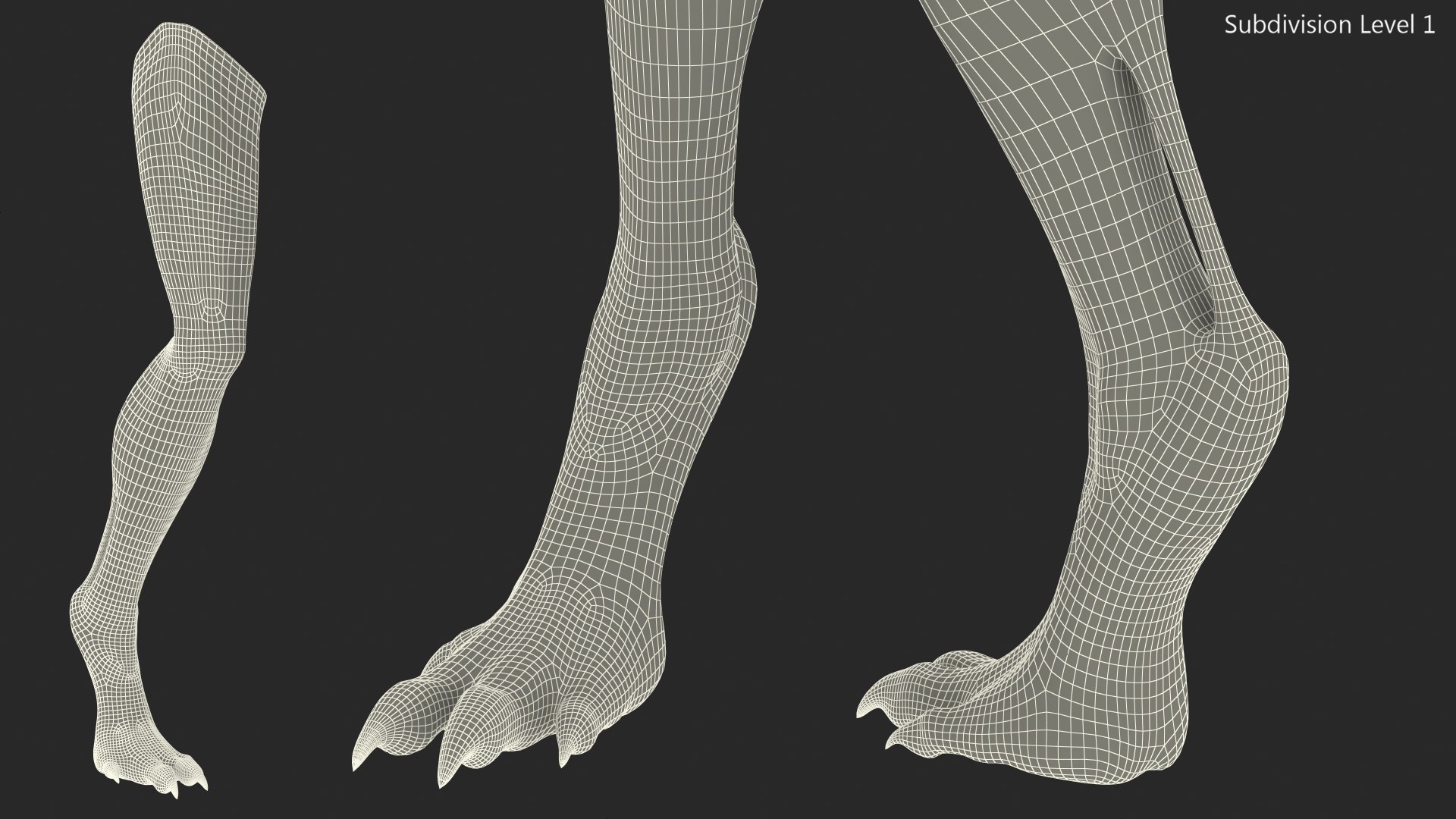 3D scary creature leg - TurboSquid 1702754