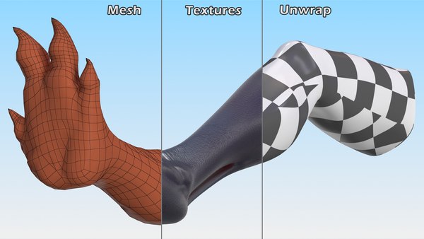 3D scary creature leg - TurboSquid 1702754