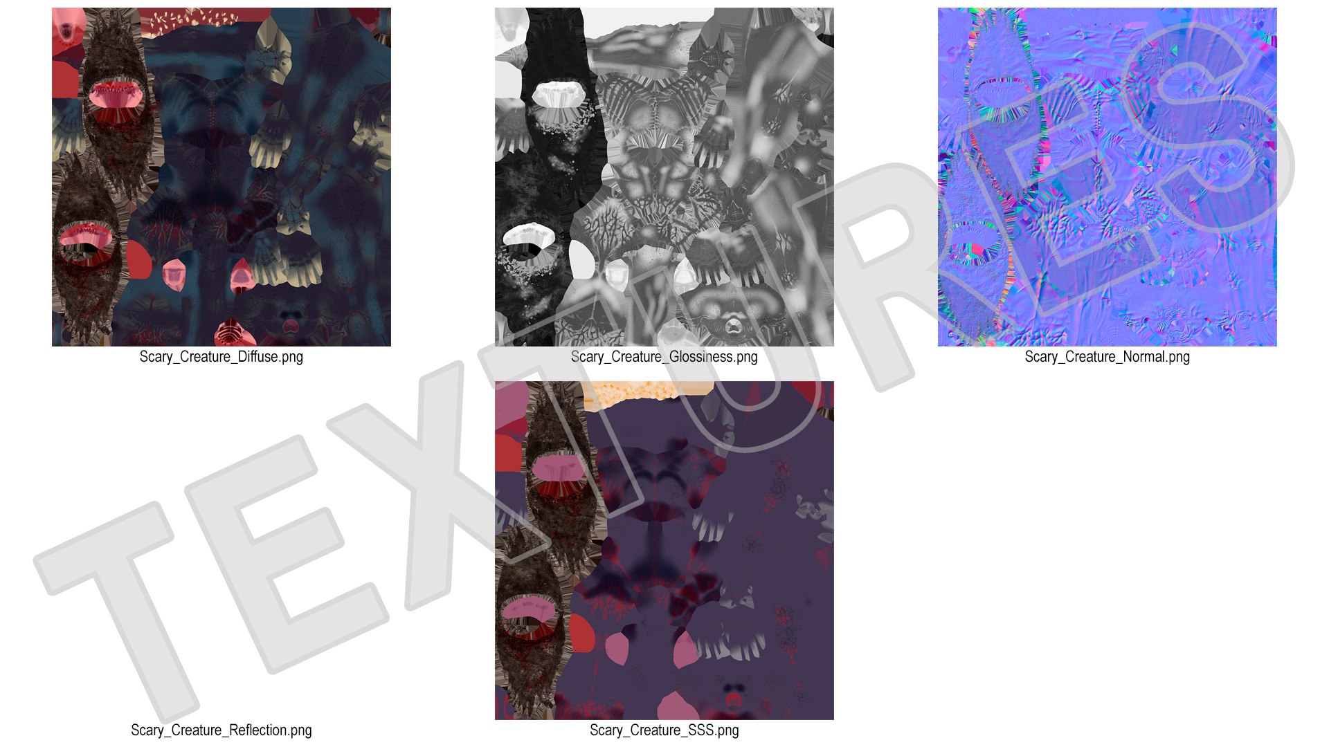 3D scary creature leg - TurboSquid 1702754