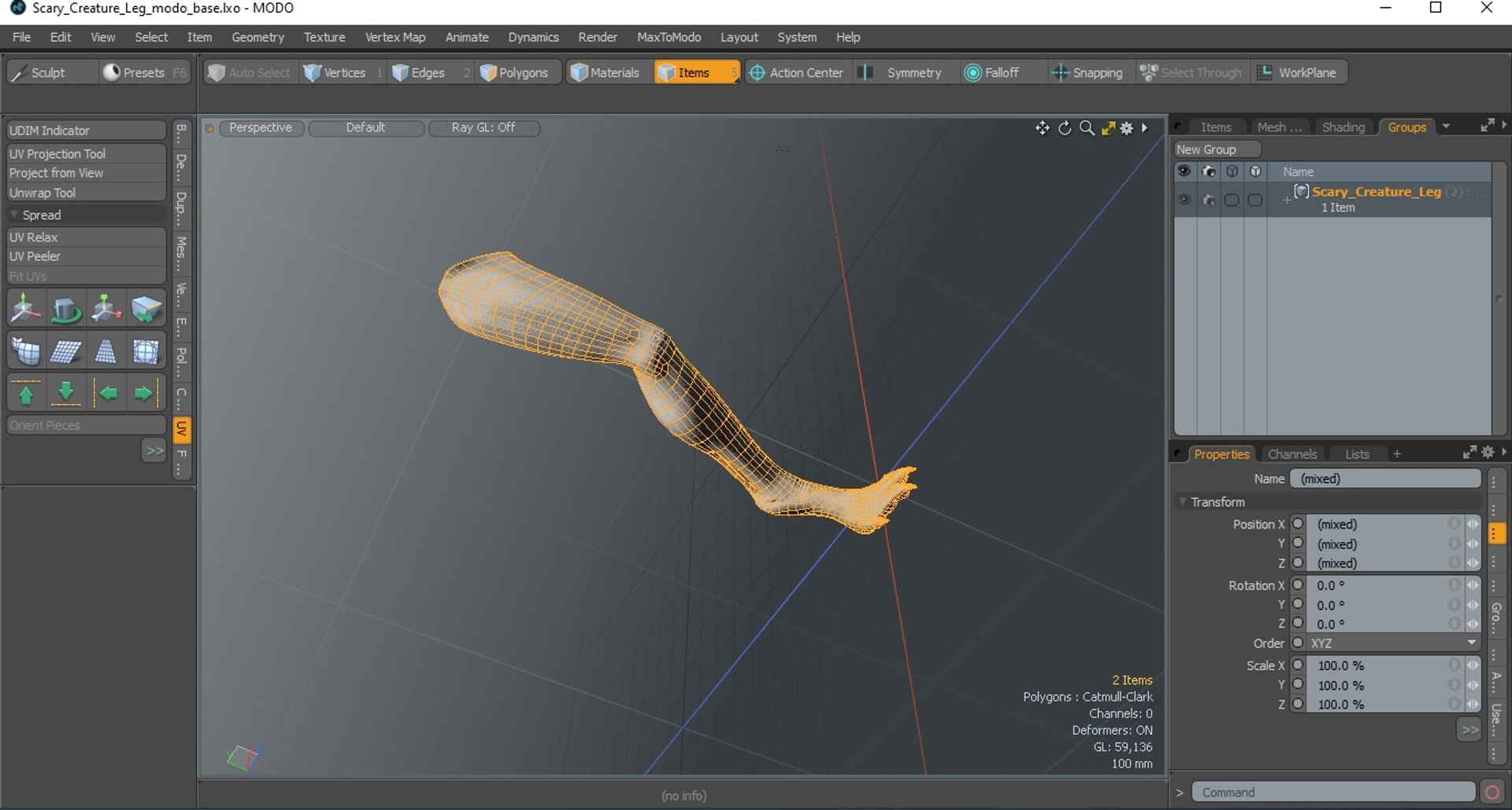 3D Scary Creature Leg - TurboSquid 1702754