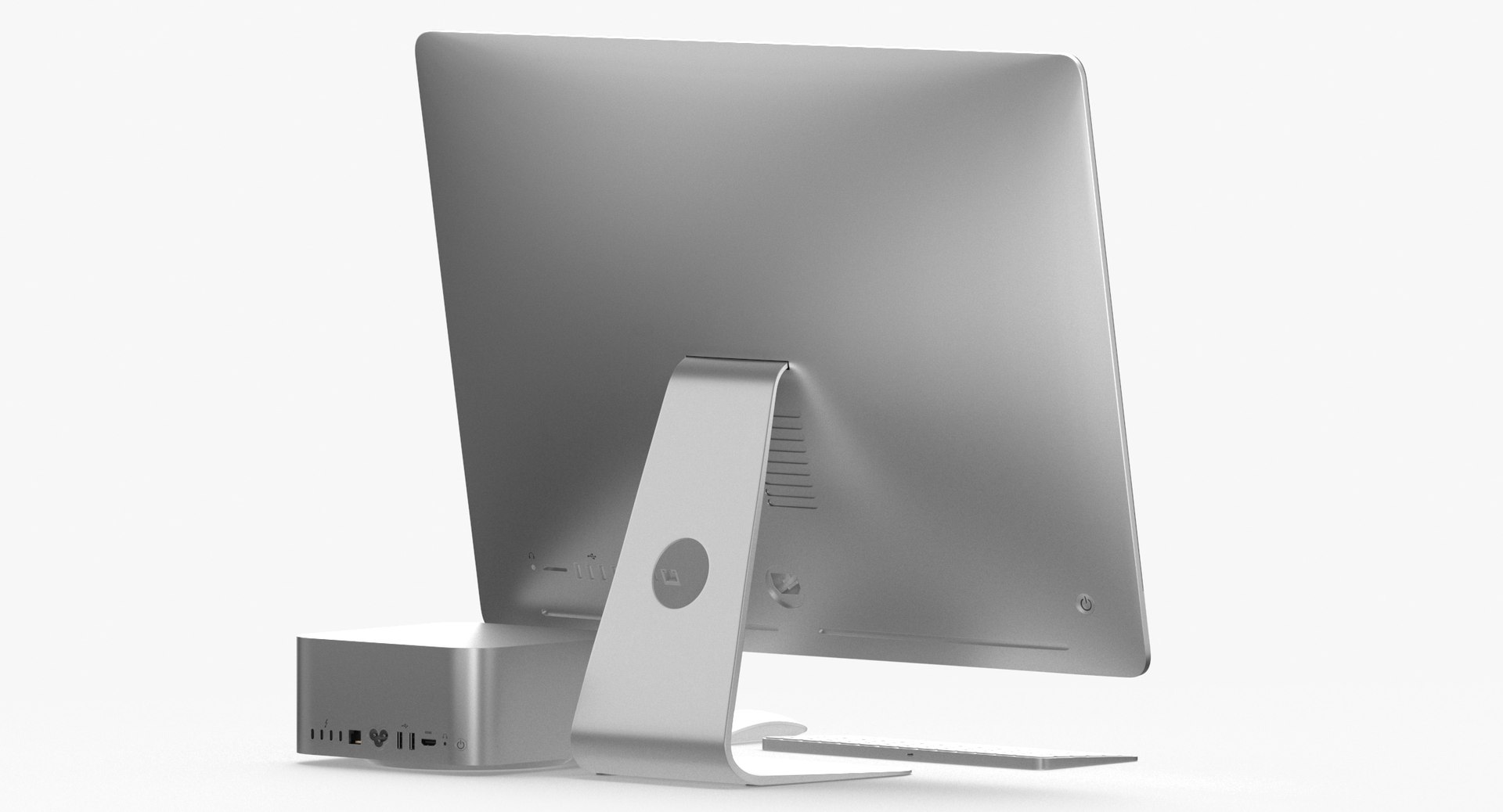 3D Computer Desktop Type 01 Device And Box Clean And Generic Label ...