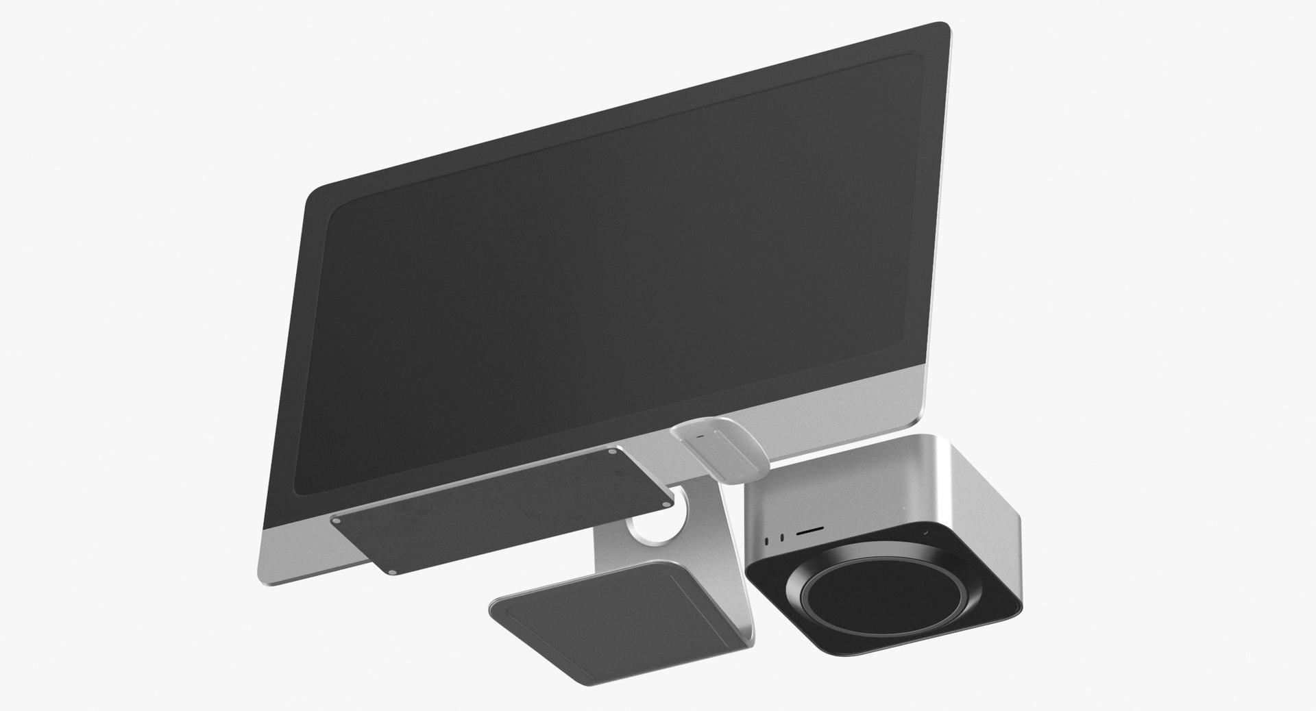 3D Computer Desktop Type 01 Device And Box Clean And Generic Label ...