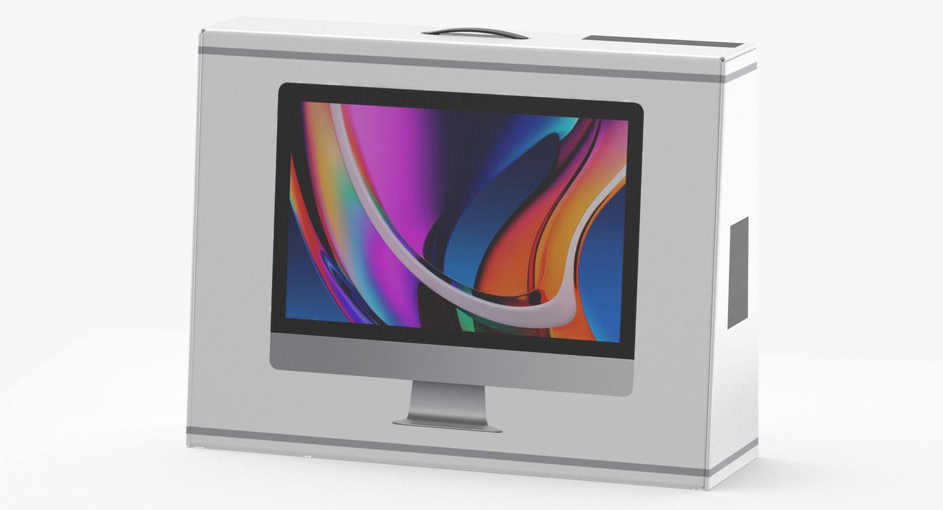 3D Computer Desktop Type 01 Device And Box Clean And Generic Label ...