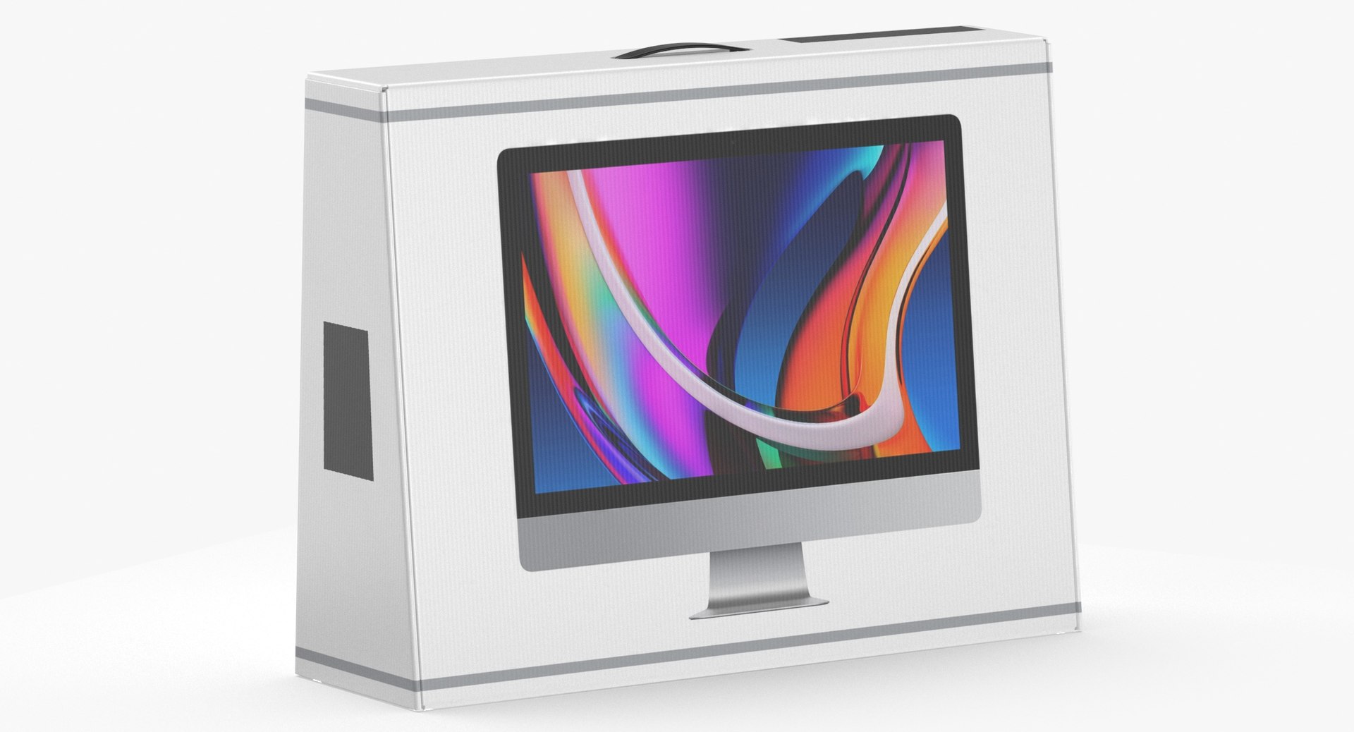 3D Computer Desktop Type 01 Device And Box Clean And Generic Label ...