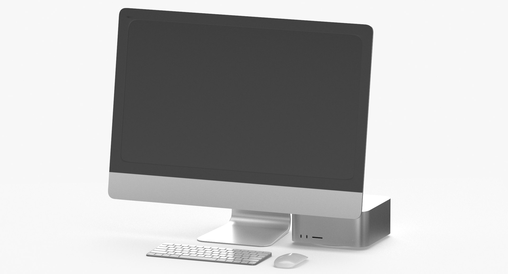 3D Computer Desktop Type 01 Device And Box Clean And Generic Label ...