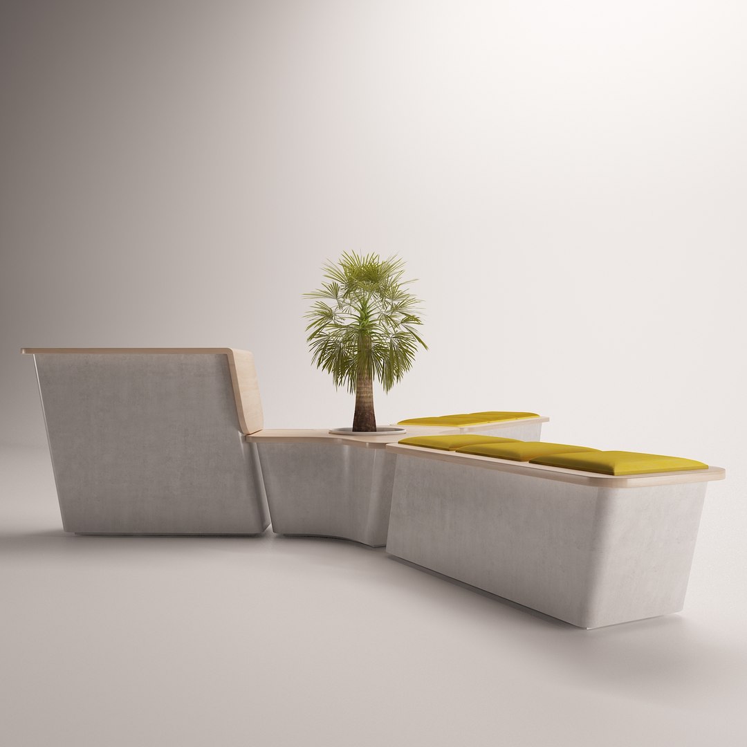 3D Seating Bench - TurboSquid 1540477