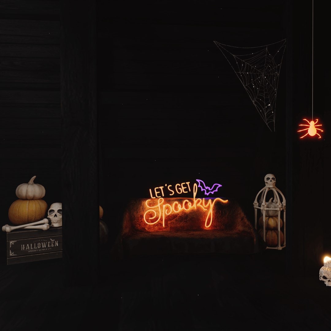 Halloween Blender Scene Model - TurboSquid 2301157