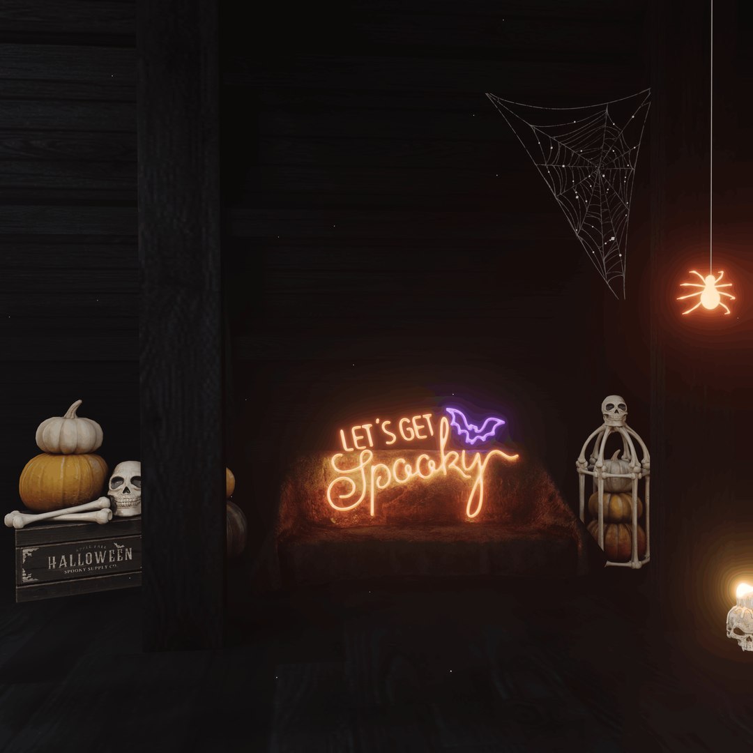 Halloween Blender Scene Model - TurboSquid 2301157