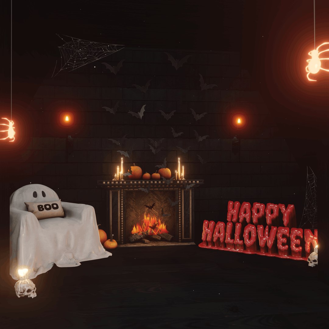 Halloween Blender Scene Model - TurboSquid 2301157